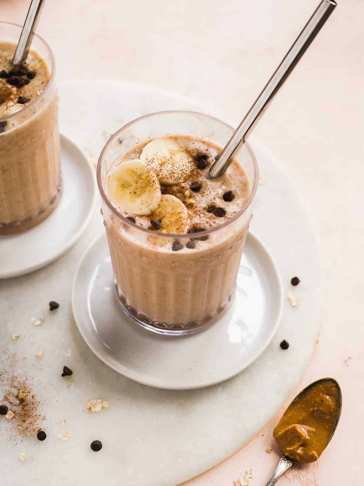Banana Bread Protein Smoothie The Fit Peach