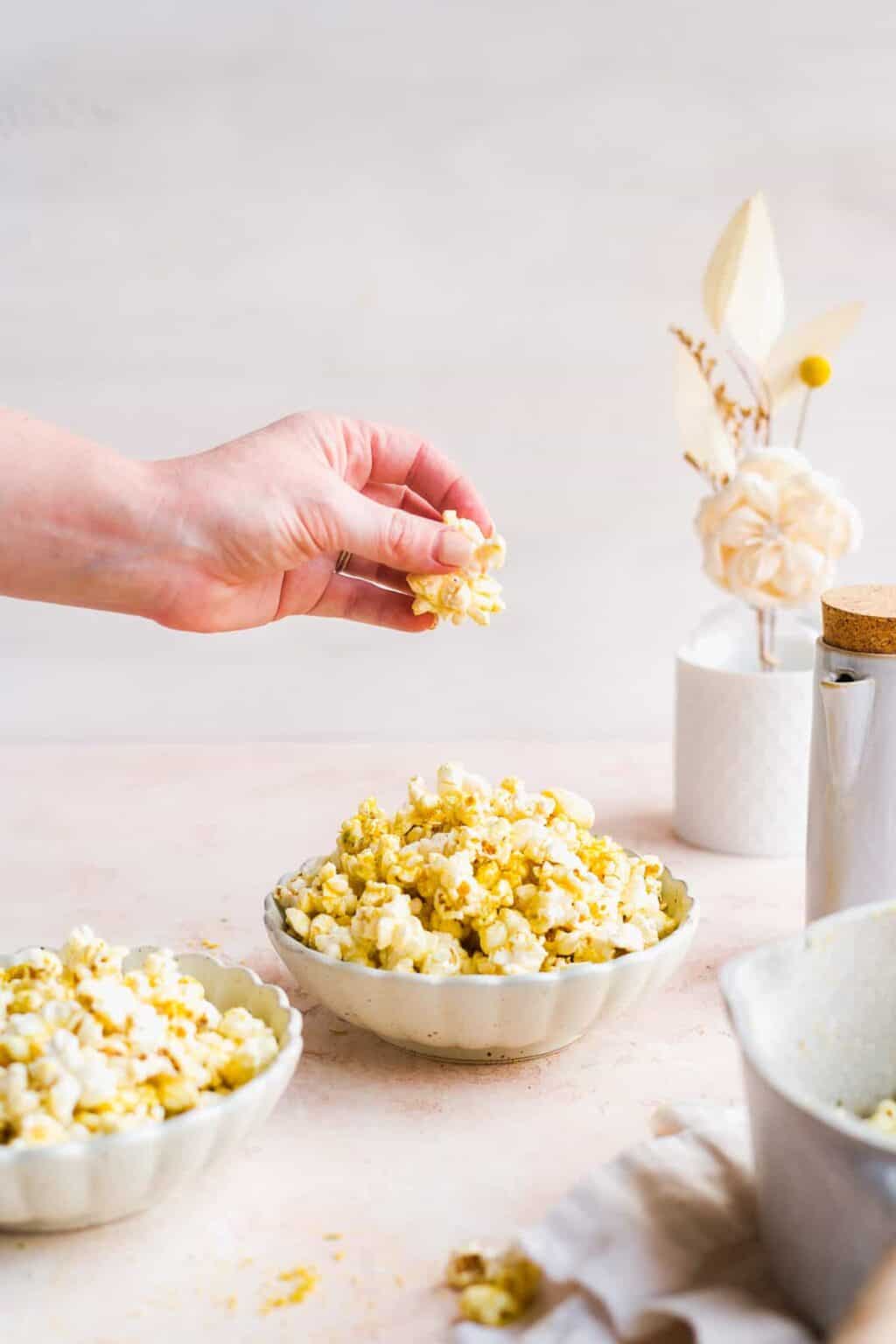Savory Cheesy Popcorn - The Fit Peach