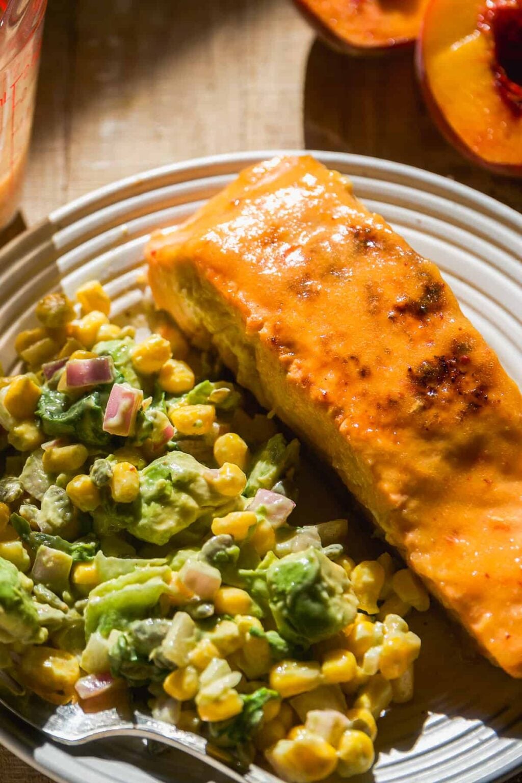 Glazed Peach Salmon - The Fit Peach