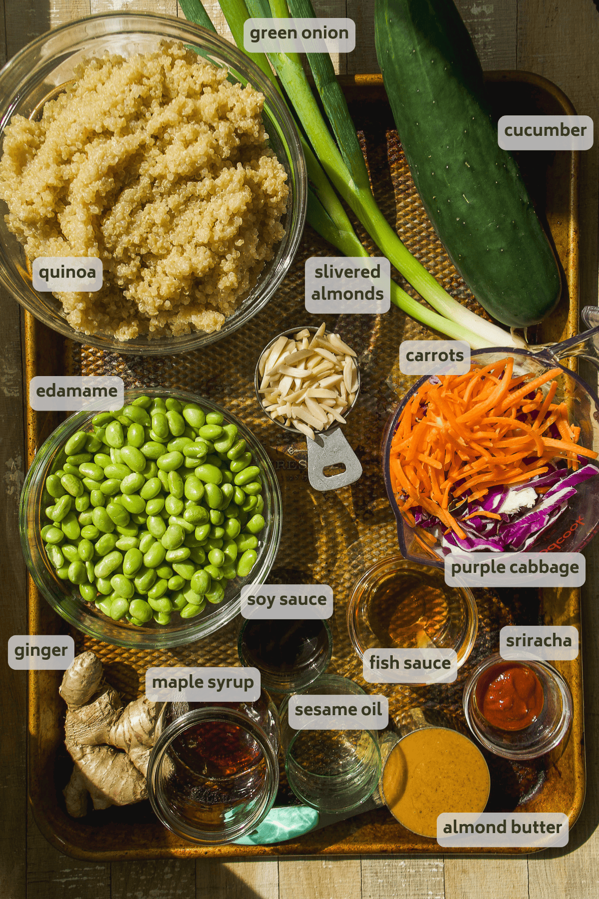 Edamame Salad with Almond Butter Dressing - The Fit Peach